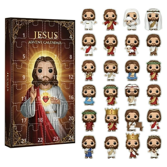 Jesus Advent Calendar 2025, Advent Of Jesus 2025 Calendar with 24 2D ...
