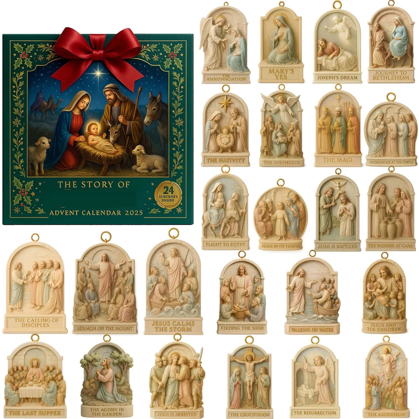 Jesus Advent Calendar 2025 Christmas,Jesus Christmas Countdown Advent ...