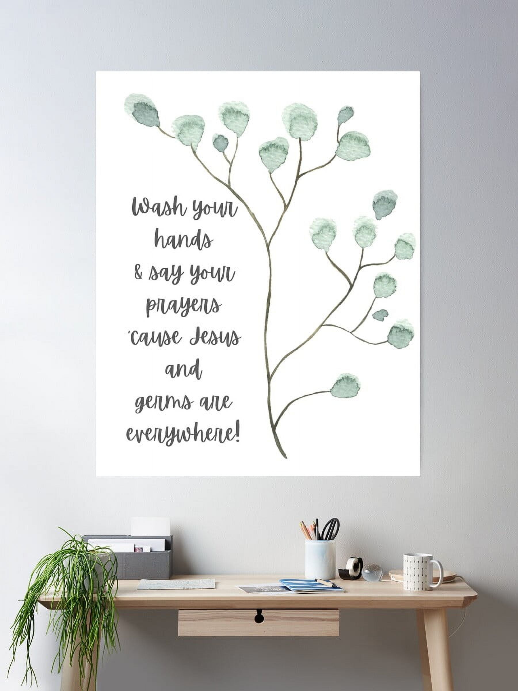 Jesus And Germs Poster Wall Art, Modern Wall Decor For Living Room ...