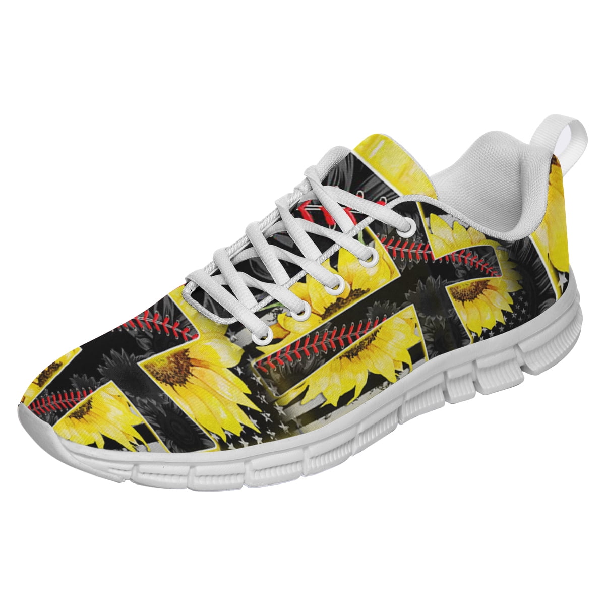 Jesus And Softball Sunflower Christian Cross Shoes for Men Women ...