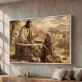 Jesus And The Samaritan Woman Wall Art, Christian Faith Decor, Living ...