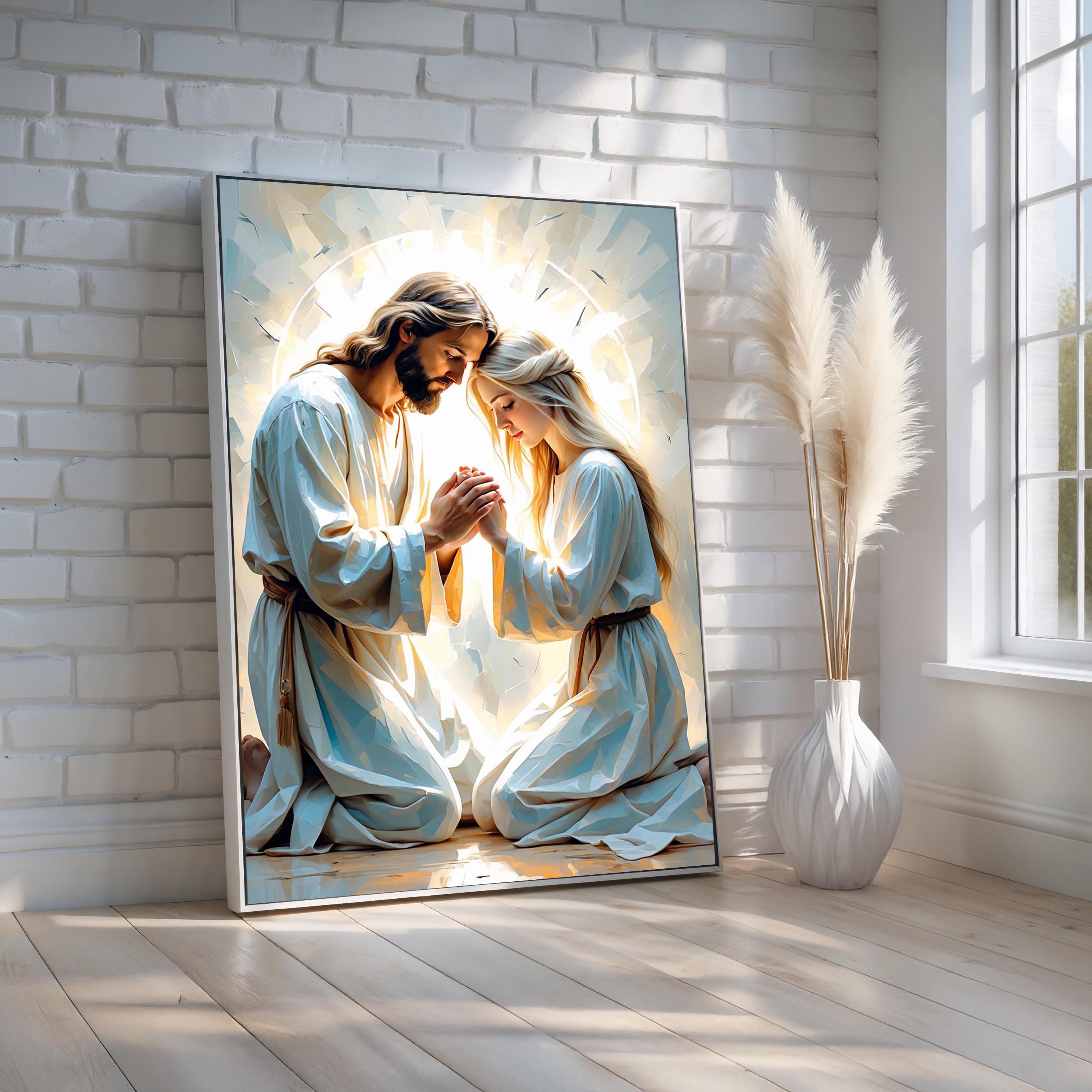 Jesus And Woman In Prayer Poster | Christian Wall Art | Spiritual ...
