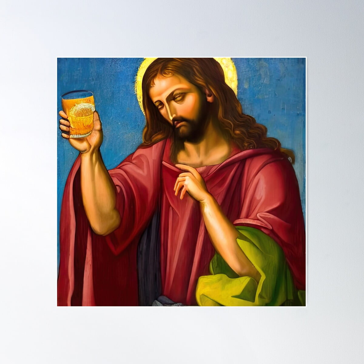Jesus Angry At A Hard Lemonade Poster Wall Art, Modern Wall Decor For ...