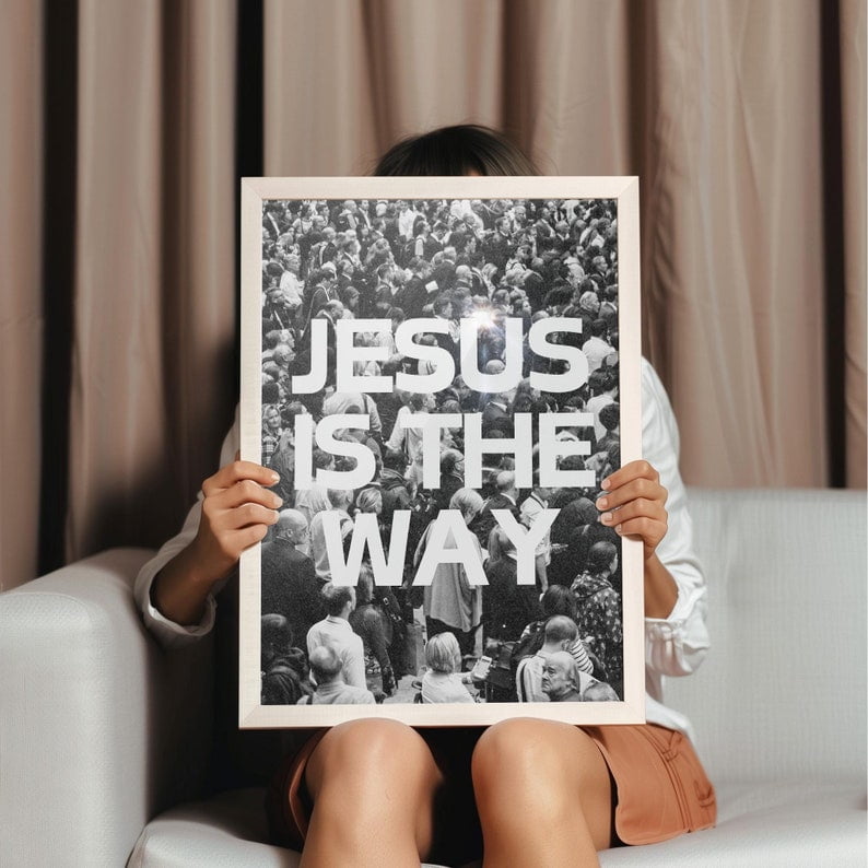 Jesus Art Scripture Wall Art Downloadable Prints With Modern Christian ...