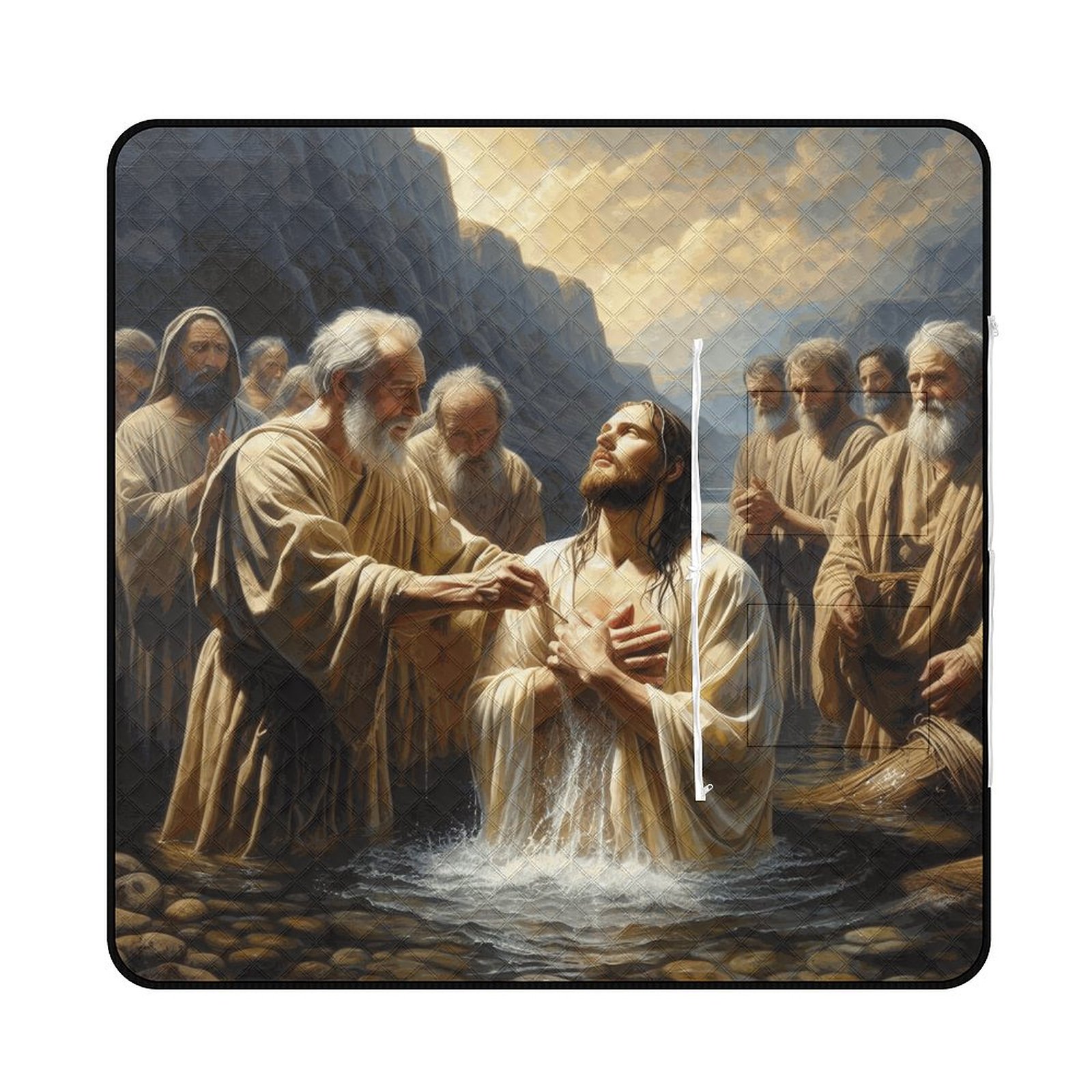 Jesus, Baptism Waterproof Beach Mat Folding Mattress Portable ...