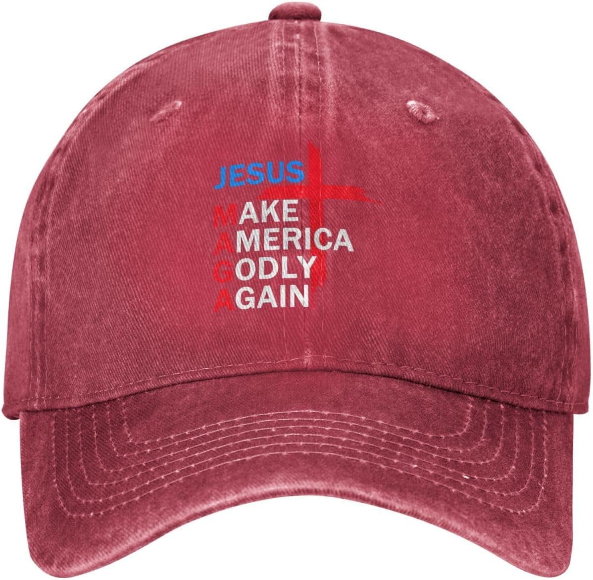 Jesus Baseball Caps Make America Godly Again Vintage Hat - Walmart.com