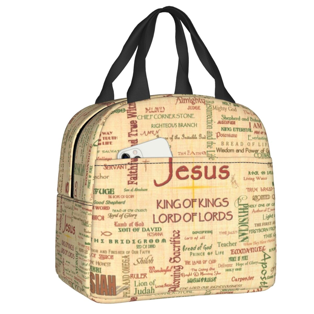 Jesus Biblical Insulated Lunch Bag for Women Religious Christian ...