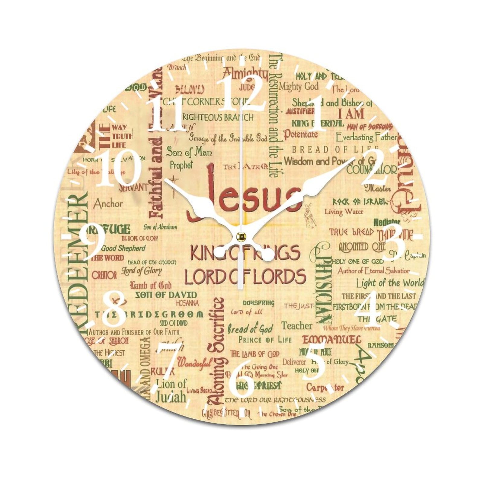 Jesus, Biblical References Wall Clock Modern Design Clocks Wall Hanging ...