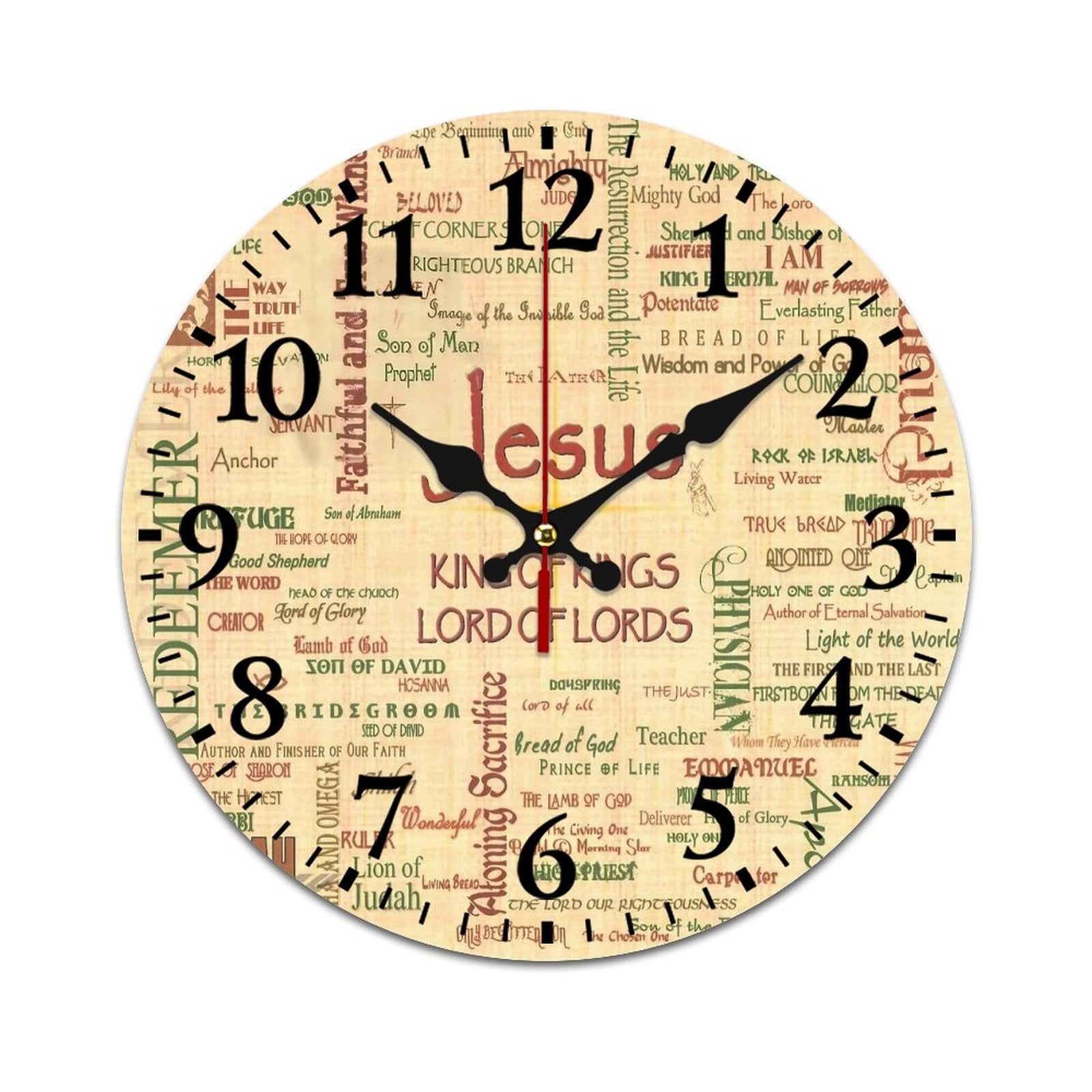 Jesus, Biblical References Wall Clock Modern Design Clocks Wall Hanging ...