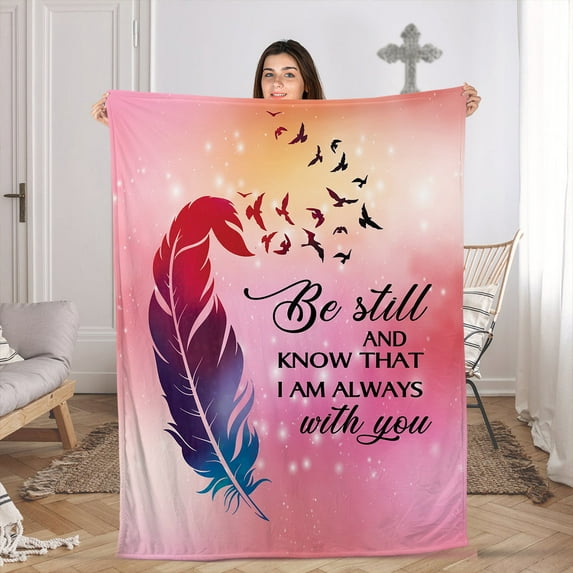 Jesus Blanket - I Am Always With You - Christian Fleece Blanket ...