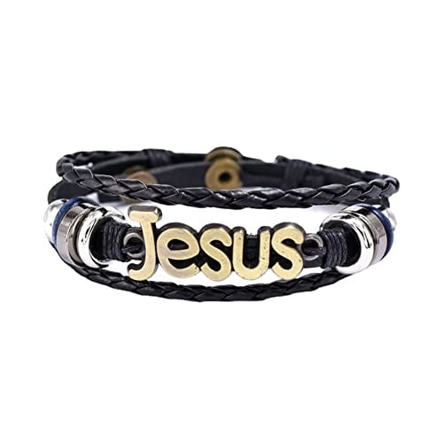 Jesus Bracelet for Women Men Vintage Woven Christian Bracelet Wristband ...