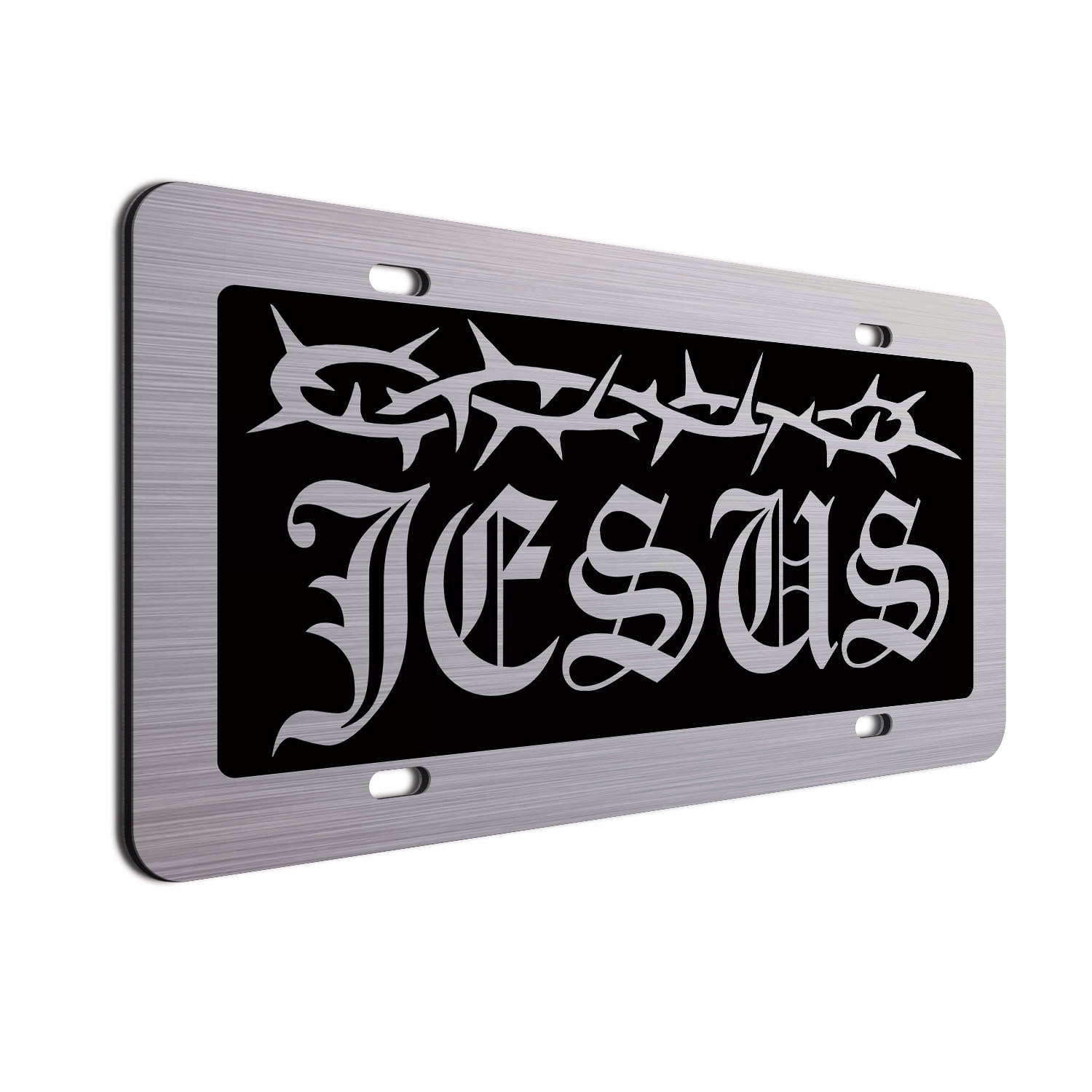 Jesus Brushed Aluminum ACM Car Tag Choice of Colors with This Christian ...
