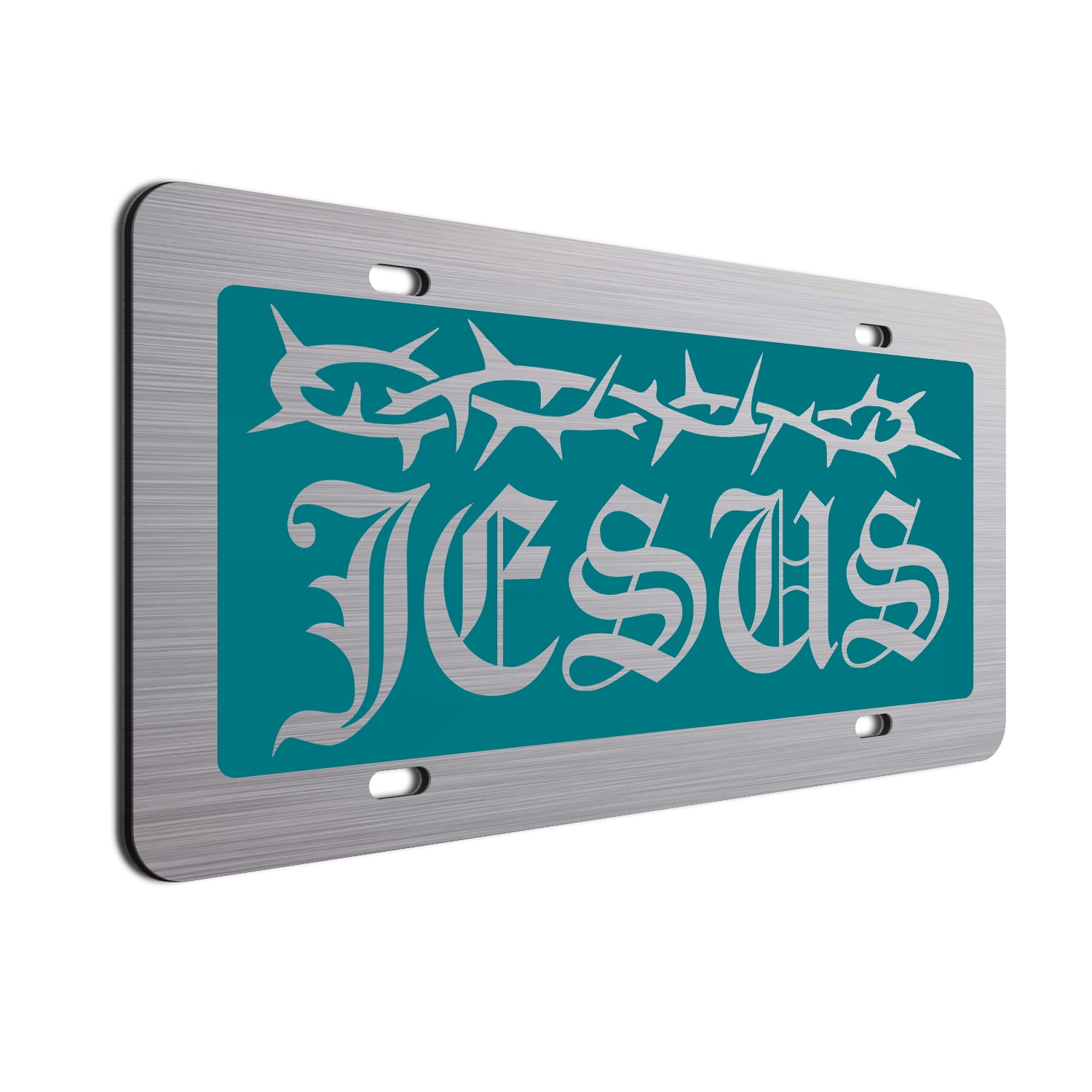 Jesus Brushed Aluminum ACM Car Tag Choice of Colors with This Christian ...