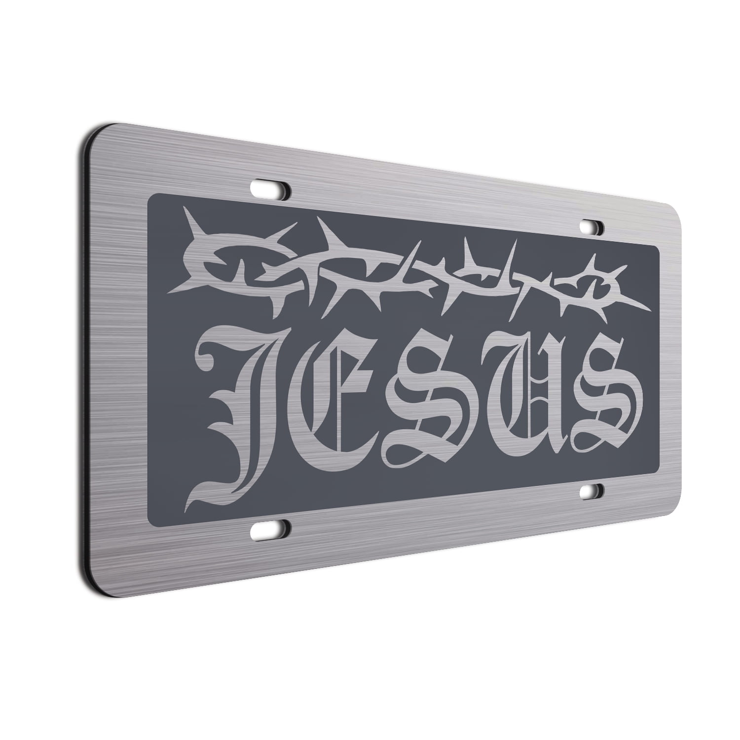 Jesus Brushed Aluminum ACM Car Tag Choice of Colors with This Christian ...