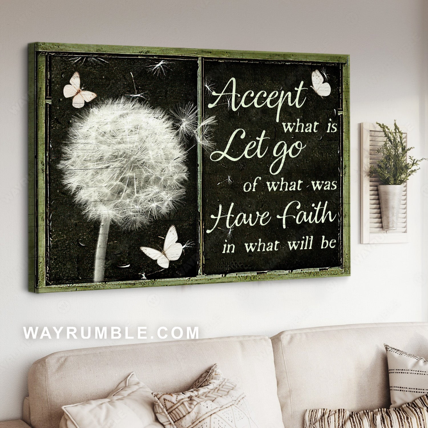 Jesus, Butterfly, Dandelion - Have faith Landscape poster Prints, Wall ...