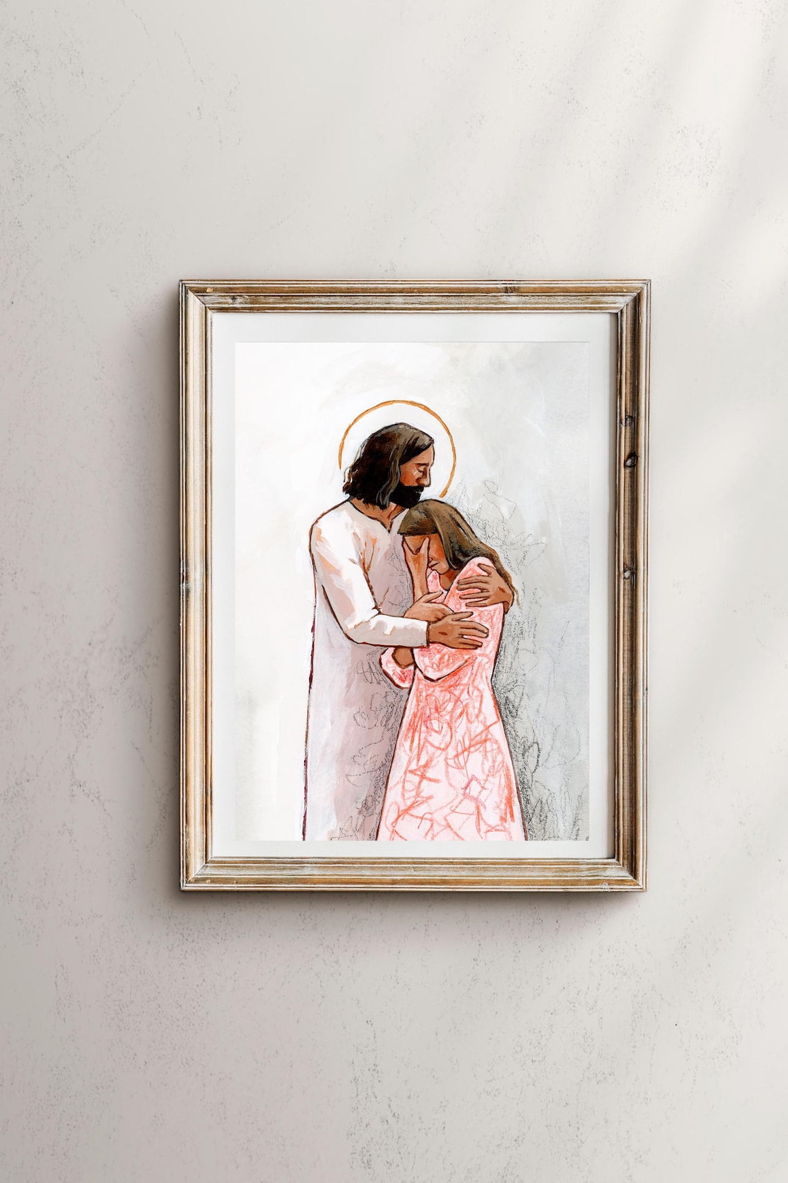 Jesus Calms My Anxious Mind Print: Mental Health Art, Stretched Canvas ...