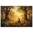 Jesus Canvas Wall Art Oil Painting Style Print Forest Nature Scene ...