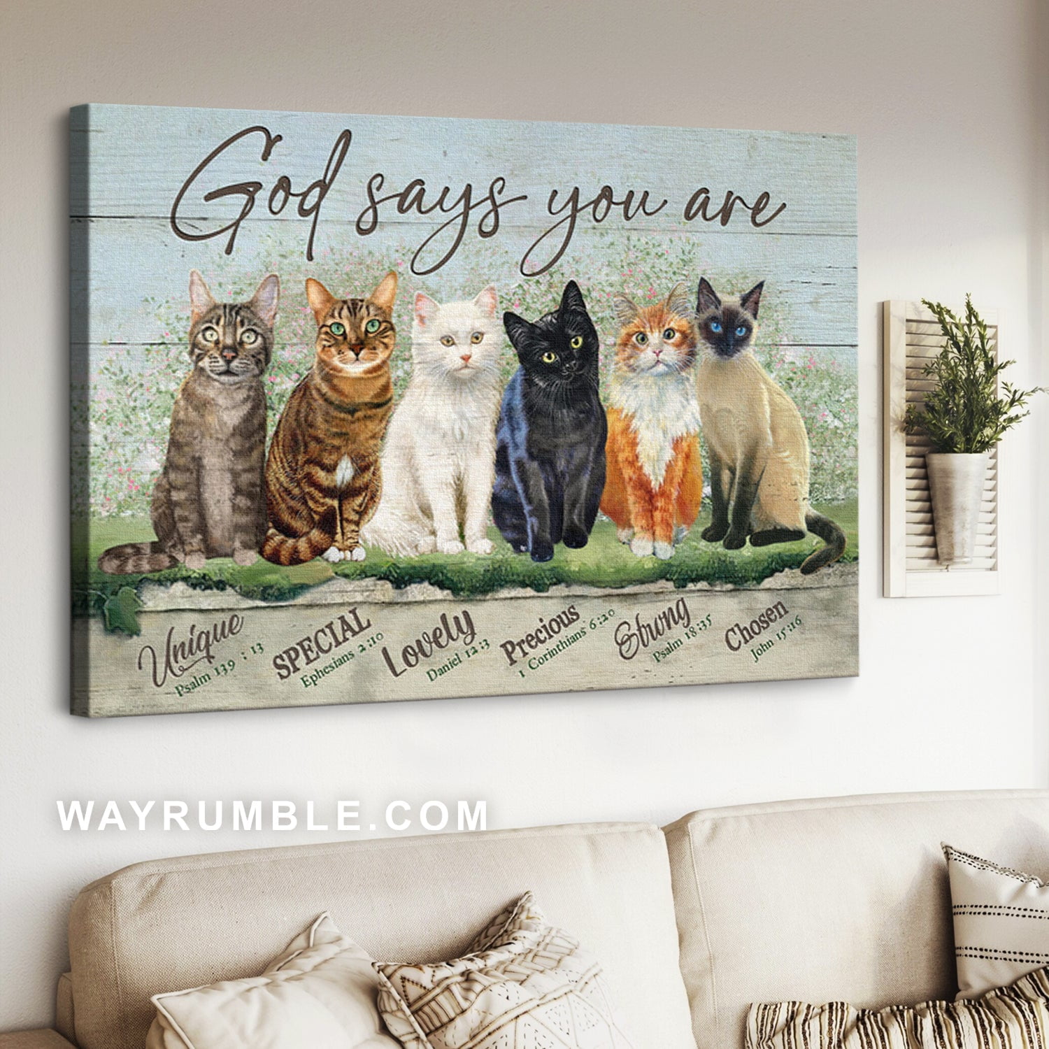 Jesus, Cats - God Says You Are Landscape Poster Prints, Wall Art NO ...