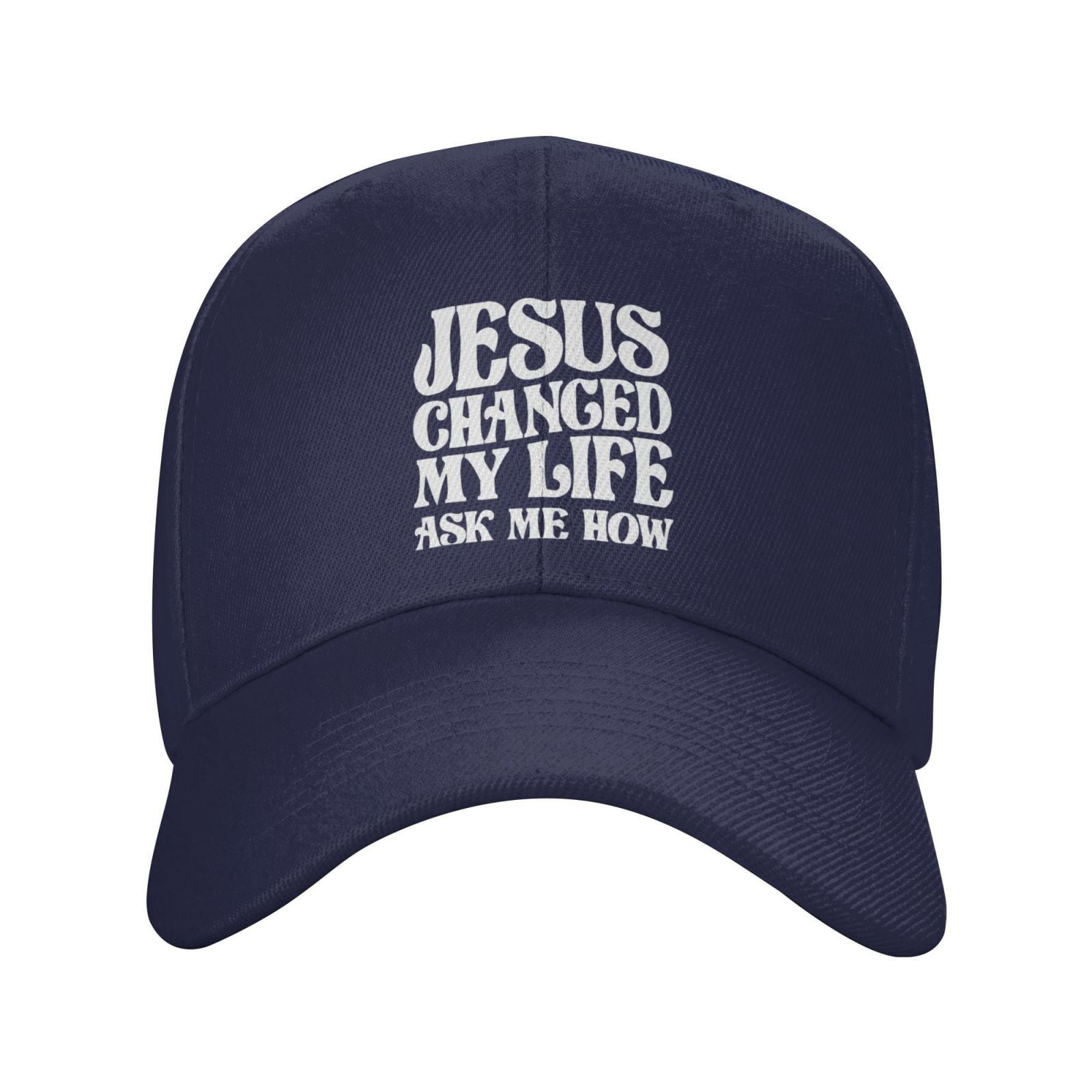Jesus Changed My Life Ask Me How Sandwich Cap Unisex Adjustable Adult ...