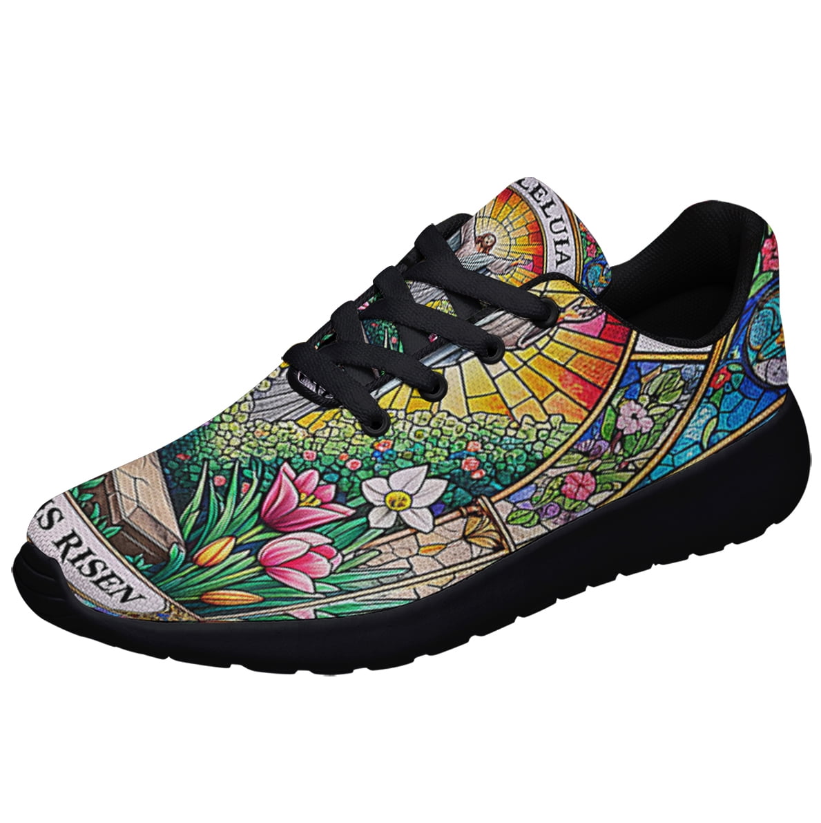 Jesus ChriStEaStr He Is Risen Resurrection Shoes Sneakers Black Size 8 ...