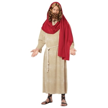 Adult Brown Biblical Robe with Headdress Costume - Walmart.com