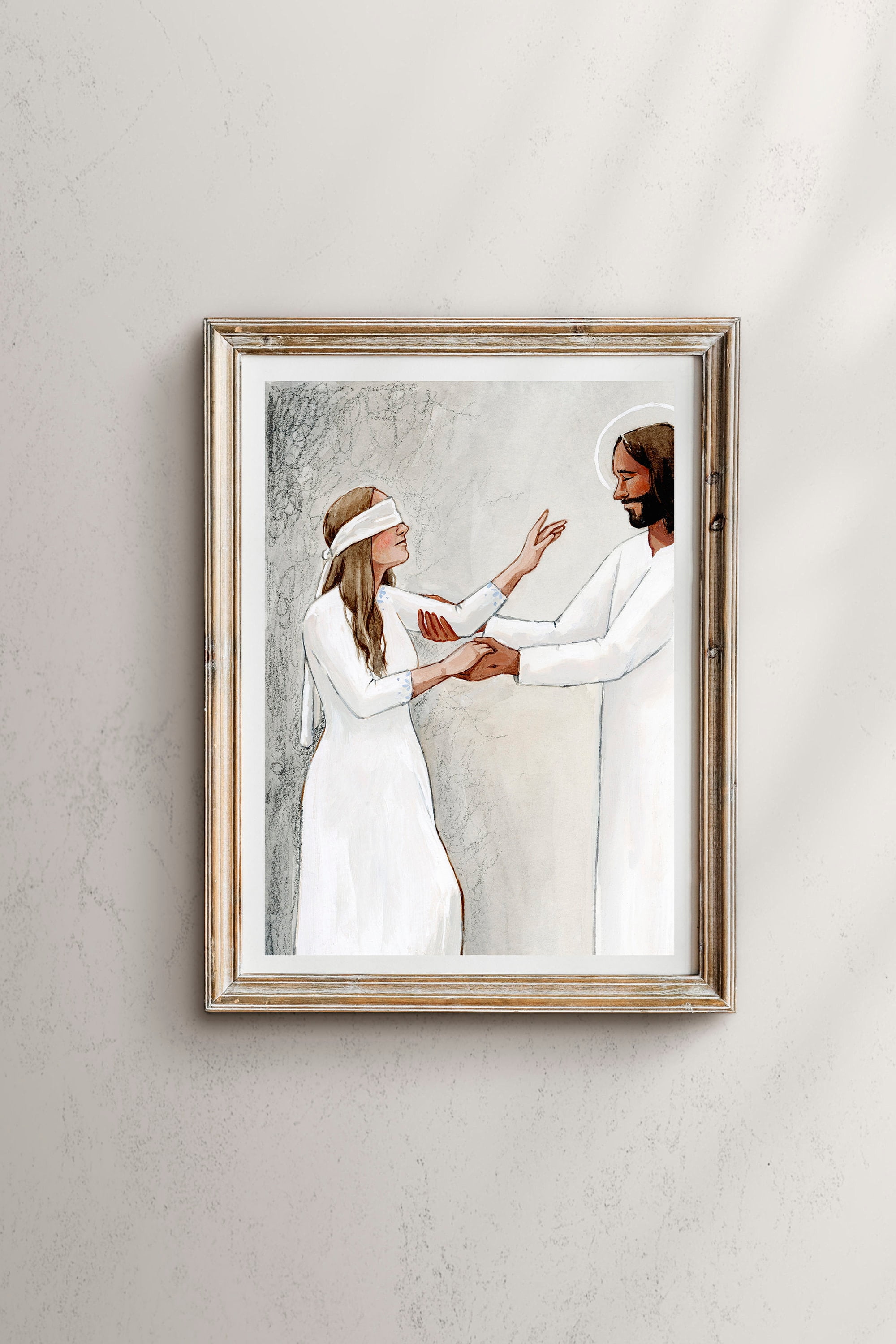 Jesus Christ Art Print: He Sees Everything I Cannot Warm Present ...
