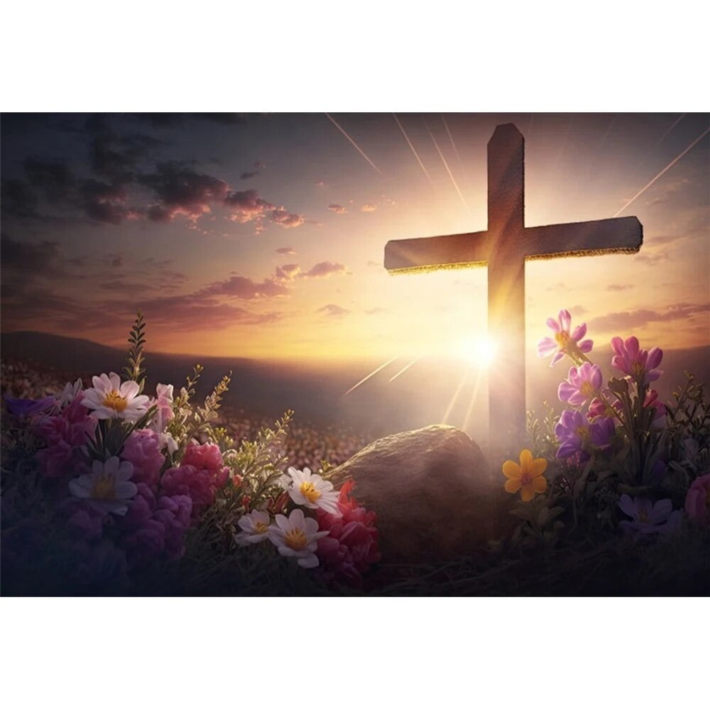Jesus Christ Bible Believer Cross Backdrop Easter Good Friday First ...