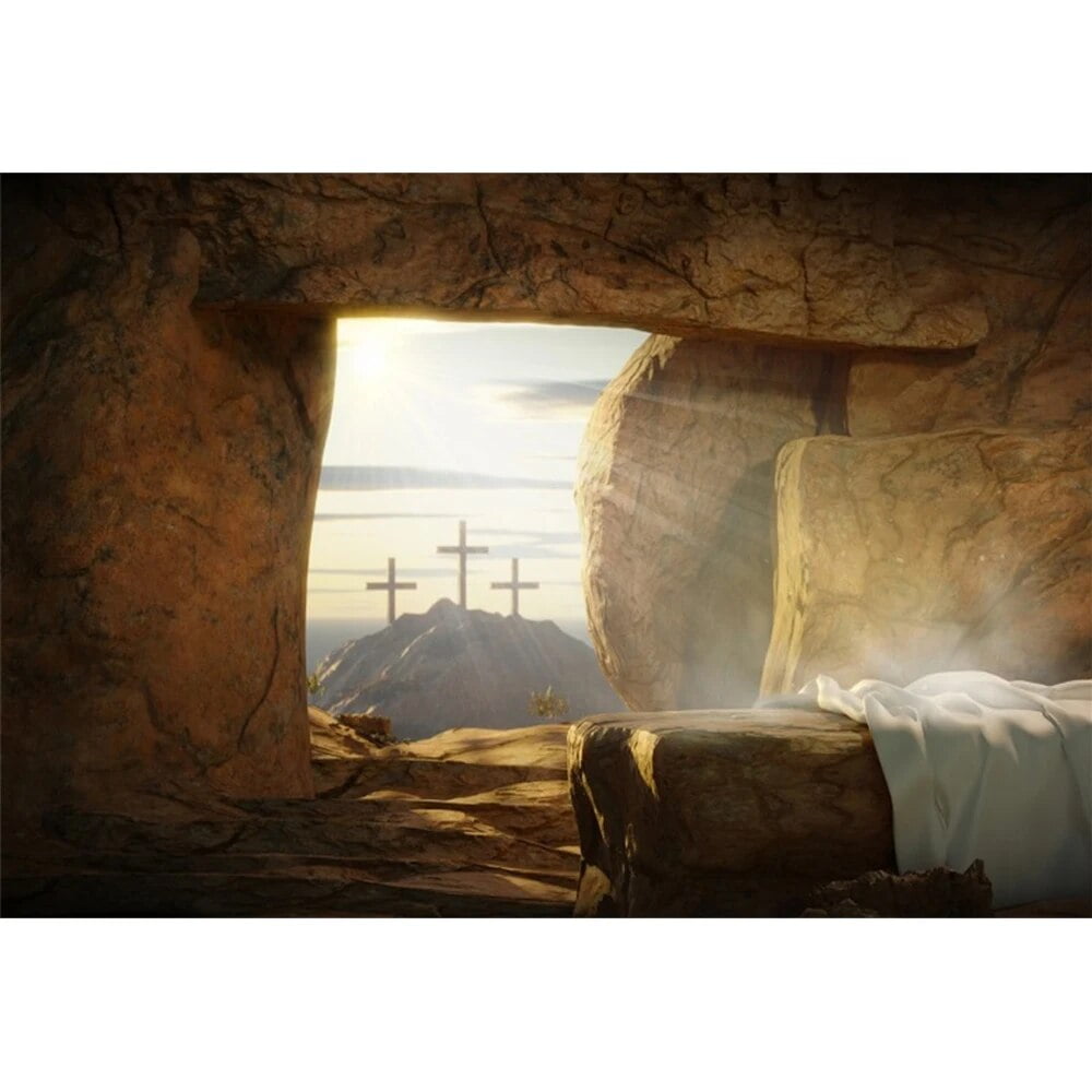 Jesus Christ Bible Believer Cross Backdrop Easter Good Friday First