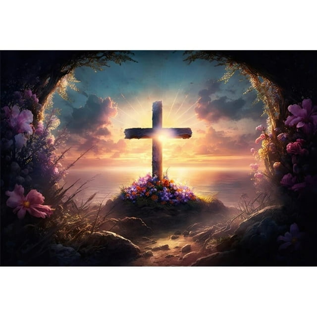 Jesus Christ Bible Believer Cross Backdrop Easter Good Friday First ...