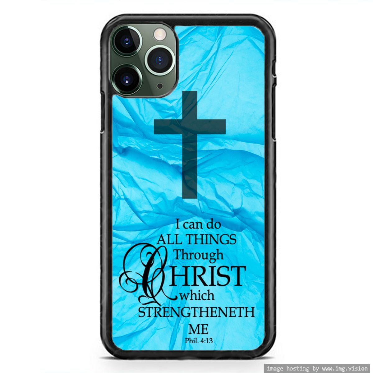 Jesus Christ Bible Verse Cross Christian Slim Shockproof Hard Rubber ...