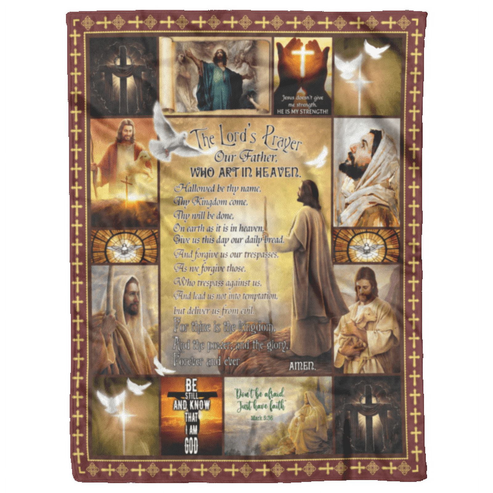 Jesus Christ Blanket, Christian Religious Faith Fleece, Sherpa Blanket ...