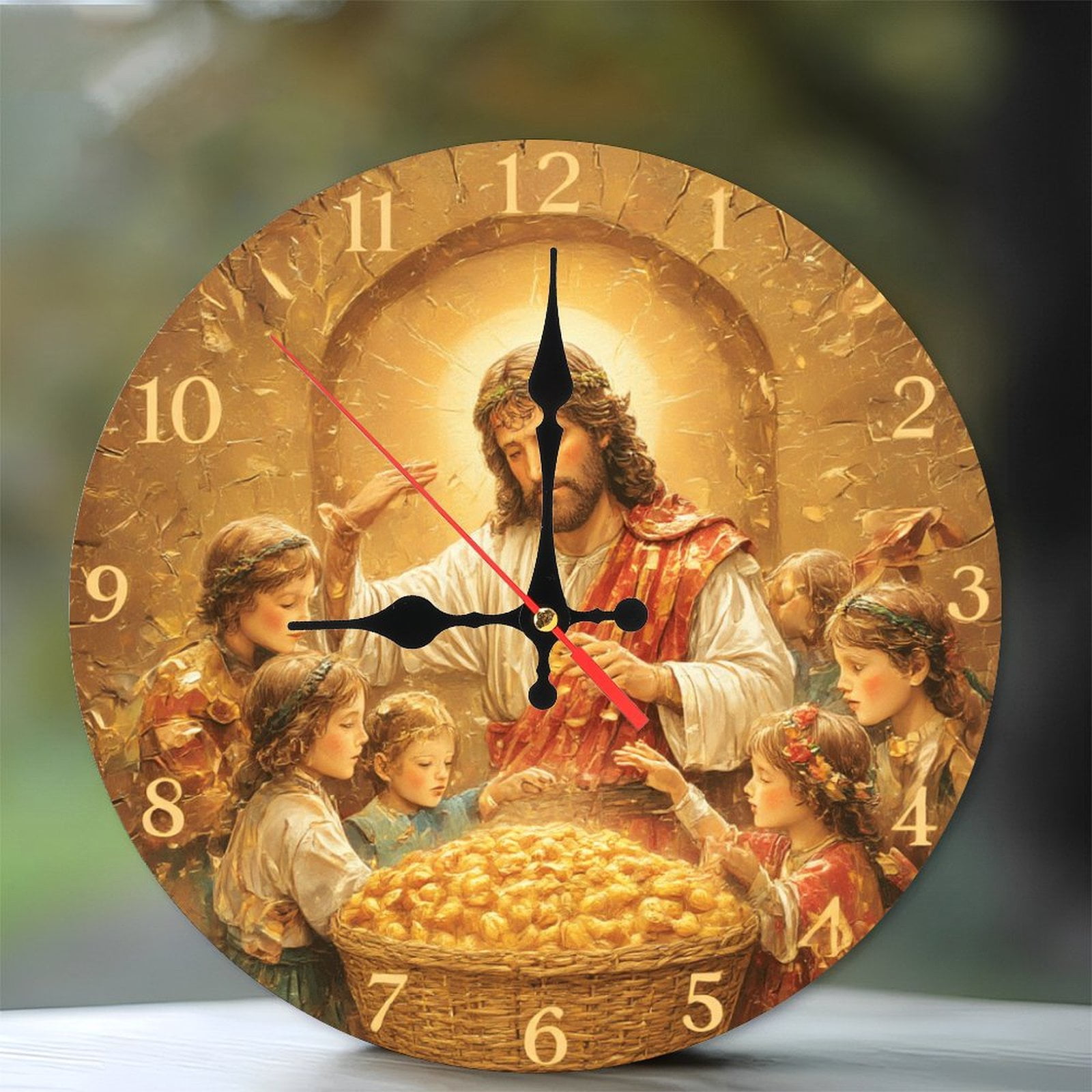 Jesus Christ Blessing Children Wall Clock Religious Gift Home Decor 10 ...