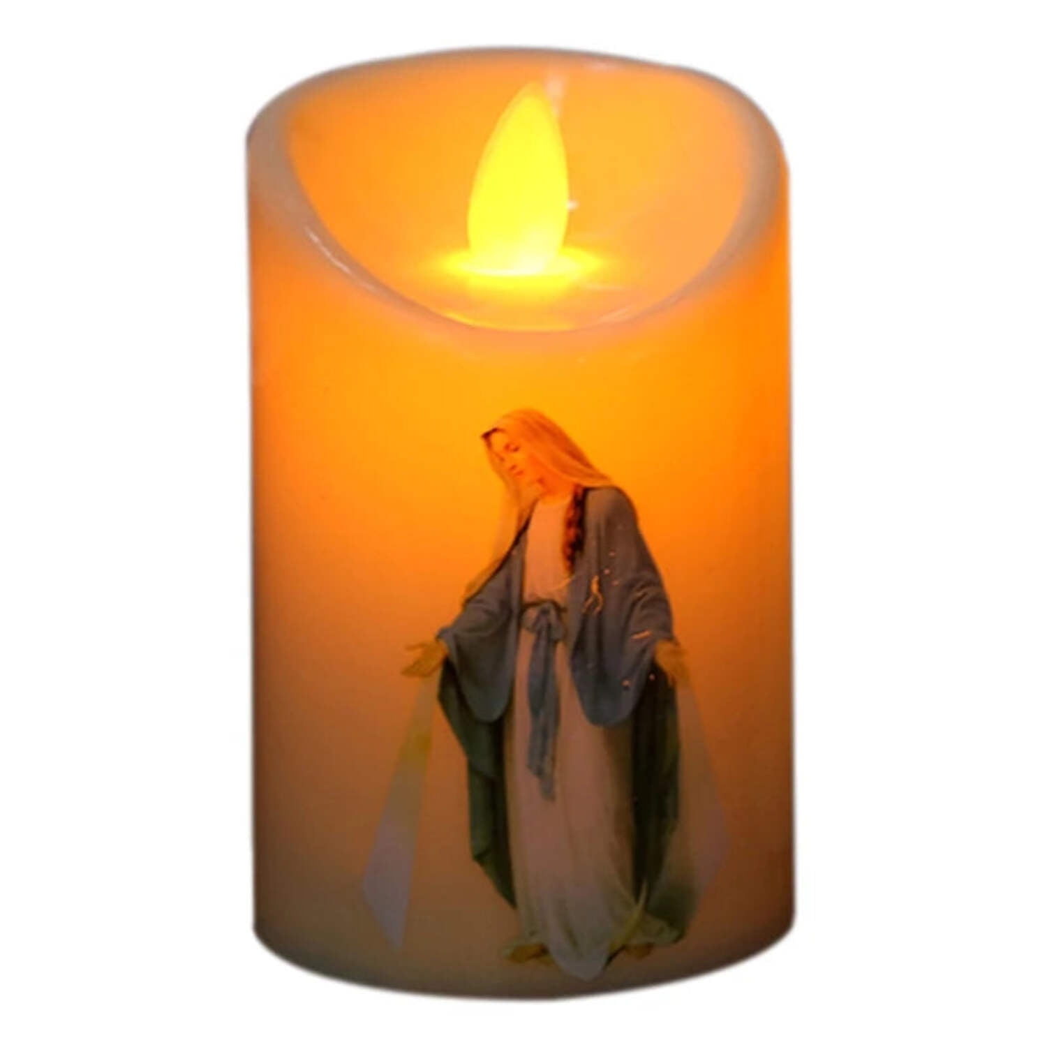 Jesus Christ Candles Lamp LED Tealight Romantic Pillar Light Battery ...