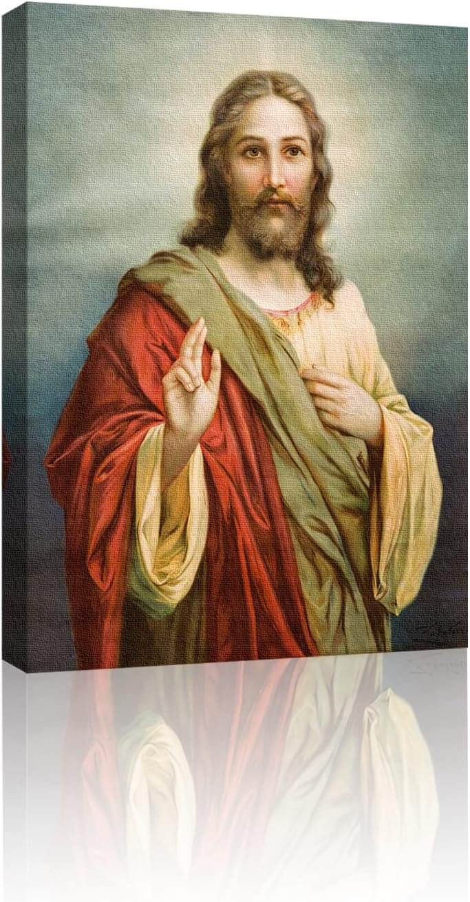Jesus Christ Canvas Wall Art Modern Religious God Poster HD Framed ...