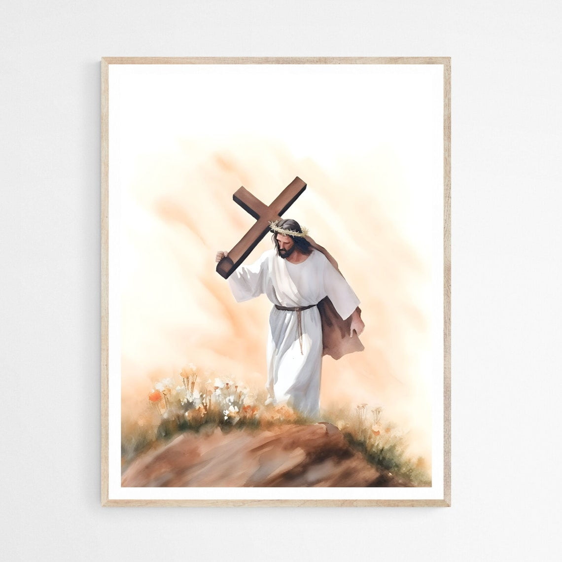 Jesus Christ Carrying The Cross Digital Download, Printable Wall Art ...