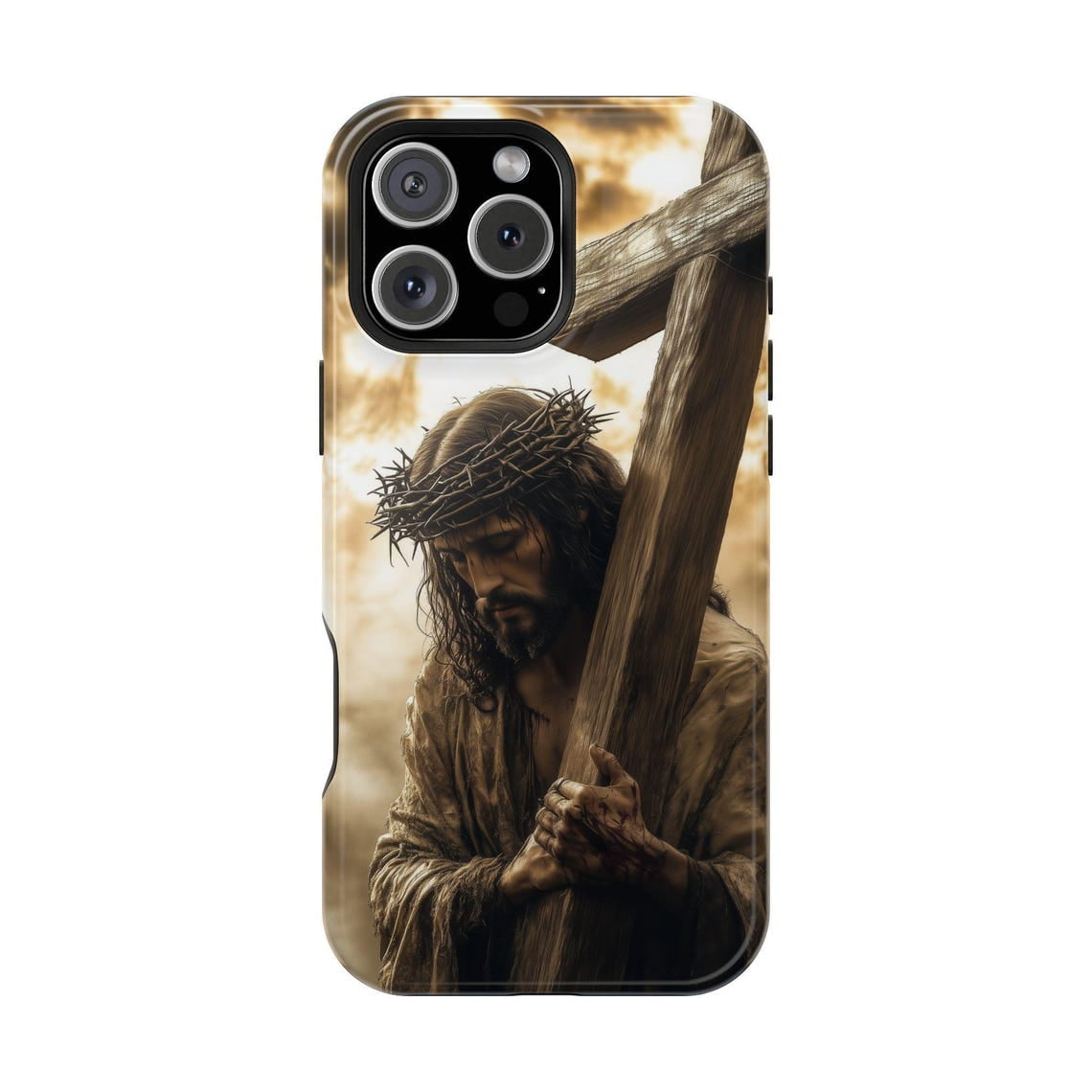 Jesus Christ Carrying the Cross Religious Faith Art Case for iPhone 17 ...