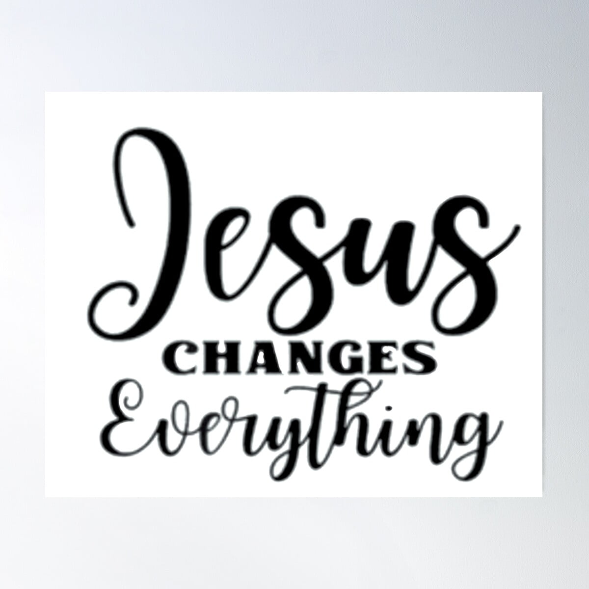 Jesus Christ Changes Everything Poster Wall Art, Modern Wall Decor For ...