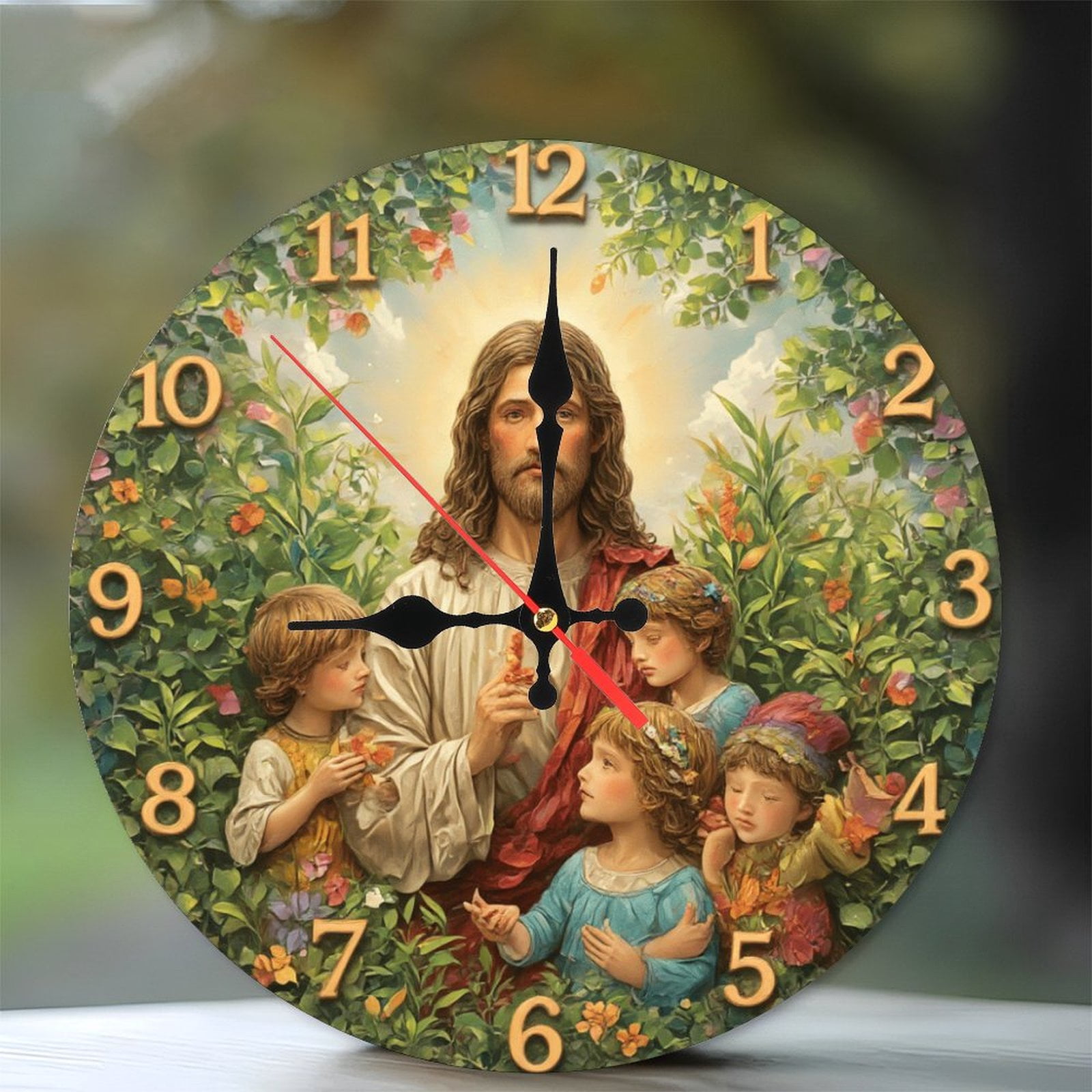 Jesus Christ Children Wall Clock Religious Faith Home Decor 10-Inch ...