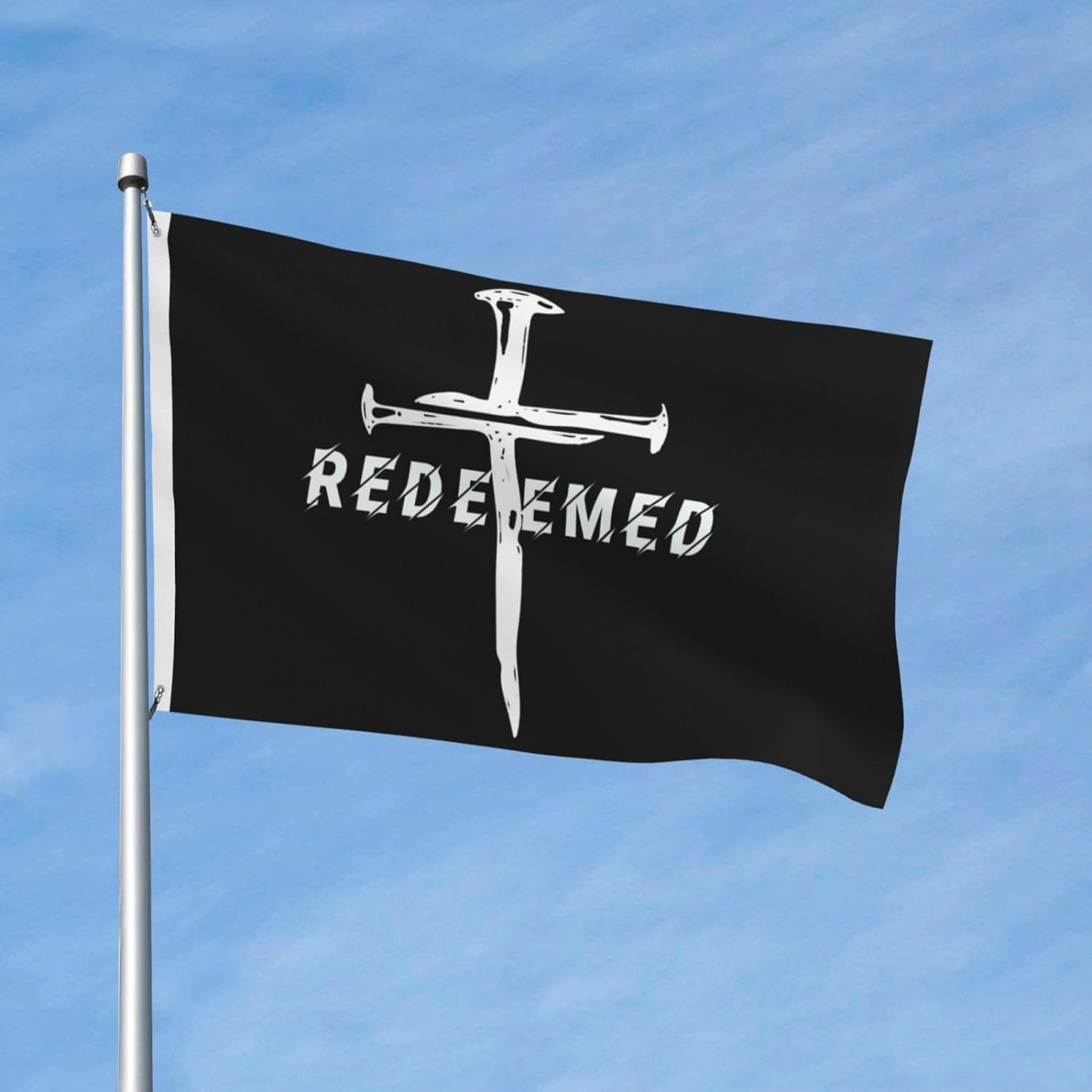 Jesus Christ Christian Redeemed Cross Nails Flag, 3Ply Polyester Heavy ...
