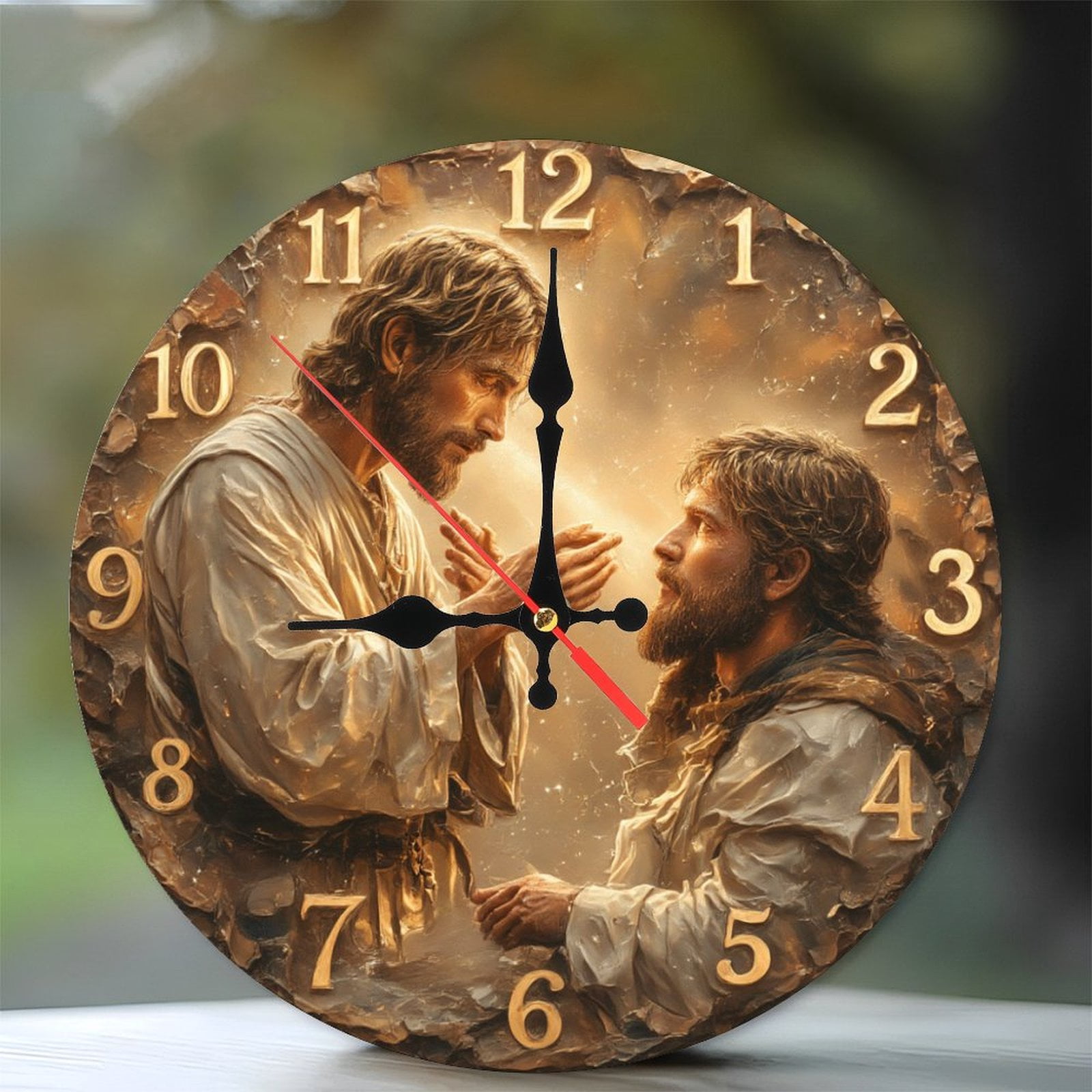 Jesus Christ Clock Wall Clock Religious Gift Home Decor 10-Inch Silent ...