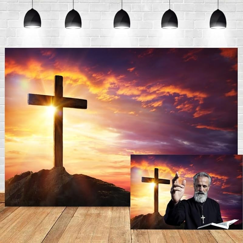 Jesus Christ Cross Backdrop Holy Light Sunset Sepulcher Lord Pray ...