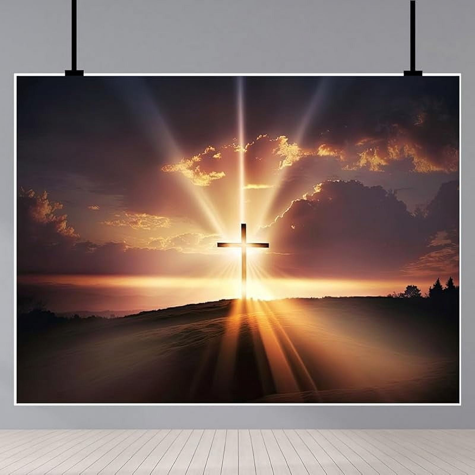 Jesus Christ Cross Backdrops Sepulcher Lord Pray Church Event ...