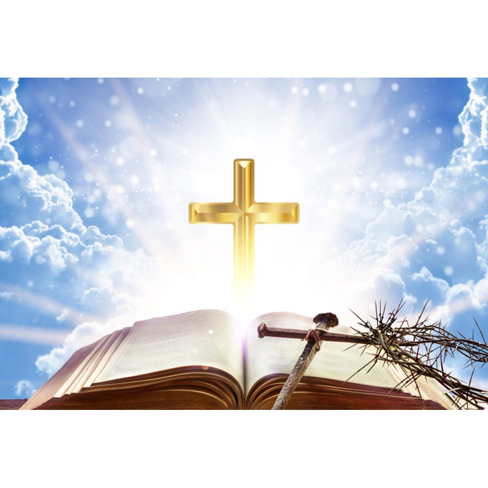 Jesus Christ Cross Easter Backdrop for Photography Nativity Holy Bible ...