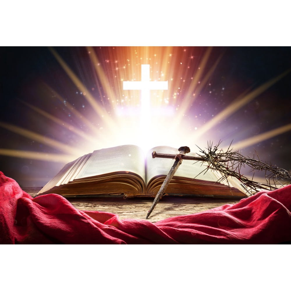 Jesus Christ Cross Easter Backdrop for Photography Nativity Holy Bible ...