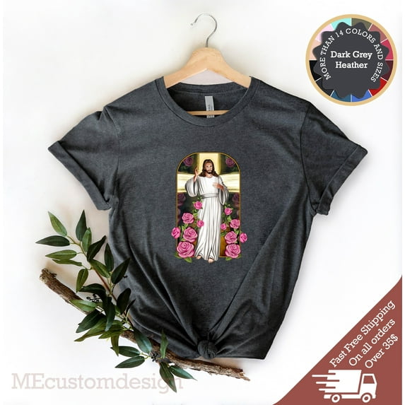 Jesus Christ Cross Shirt: Religious Apparel, Vintage T-Shirt - All ...