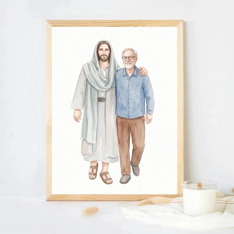 Jesus Christ Family Memorial Art, Unframed Paper Poster 16x20in ...