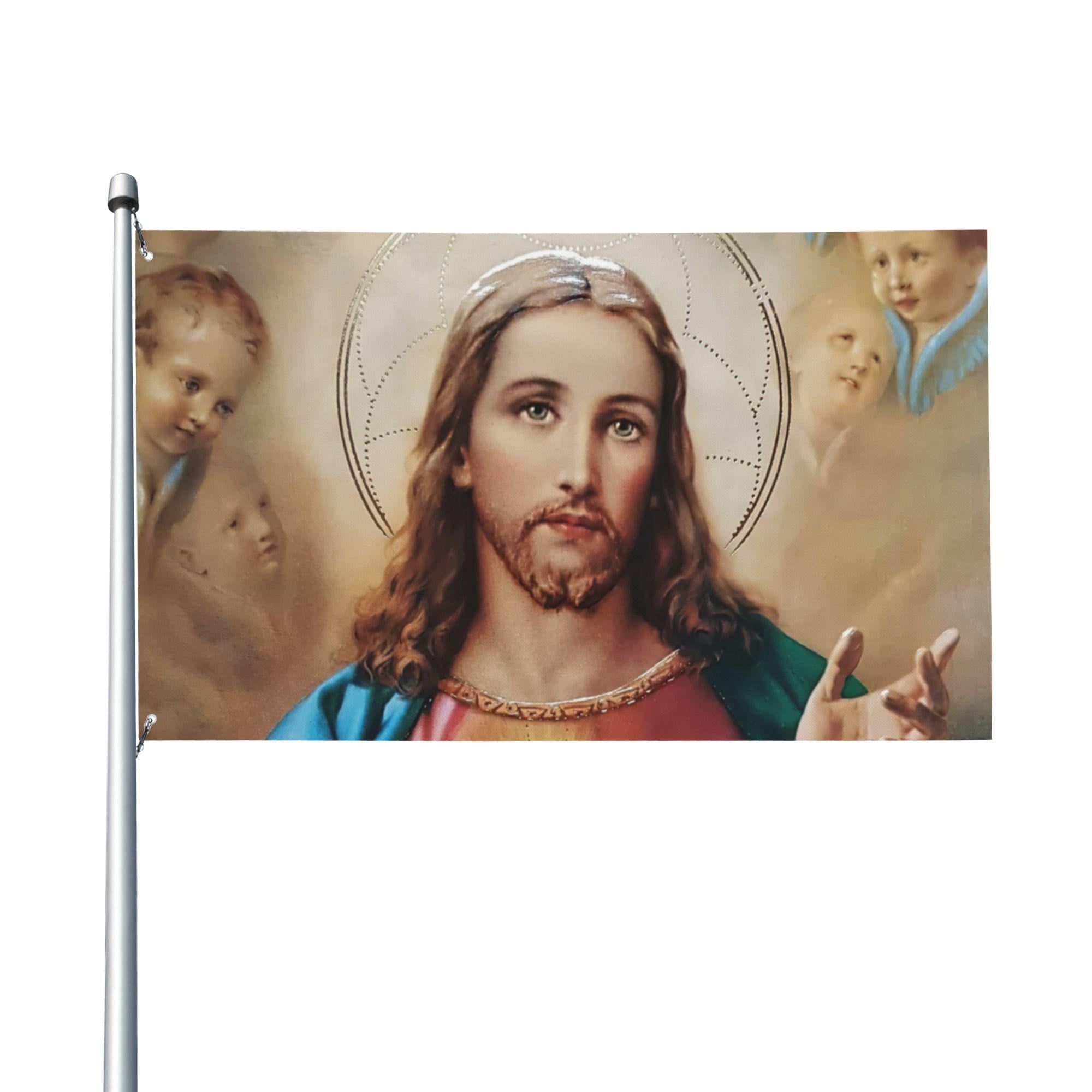 Jesus Christ Flag Home Garden Flag Banner Breeze Flags For Home Decor ...
