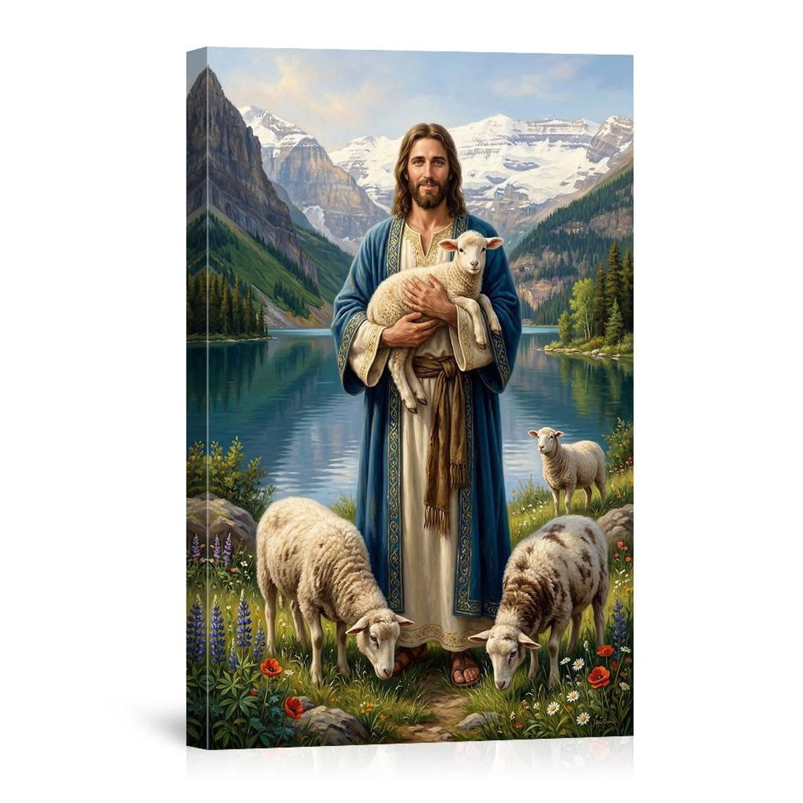 Jesus Christ Good Shepherd Biblical Christian Home Lamb Of God ...