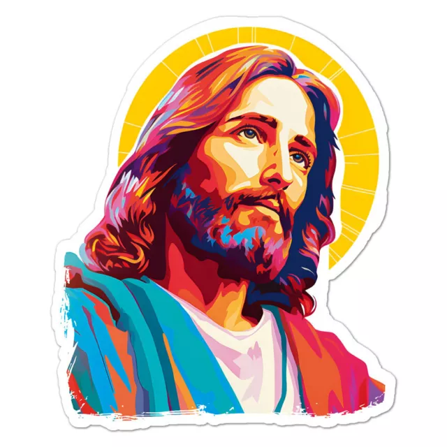 Jesus Christ Halo Sticker Indoor Outdoor Phone Decal Water Bottle ...