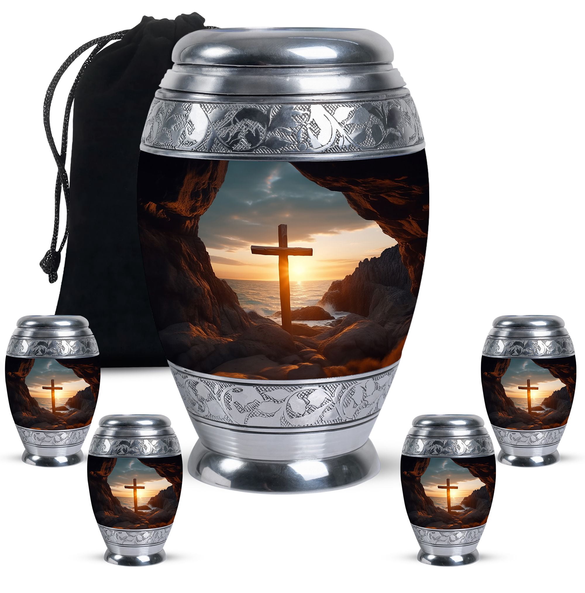 Jesus Christ Handcrafted Tiny Urns For Human Ashes Adult Male - Large ...